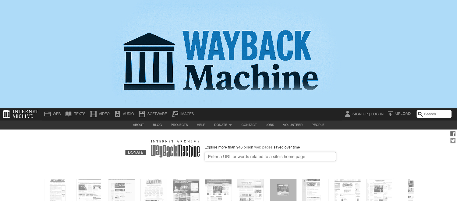 Se gamle nettsider med Wayback Machine – Norsk Tele og Data